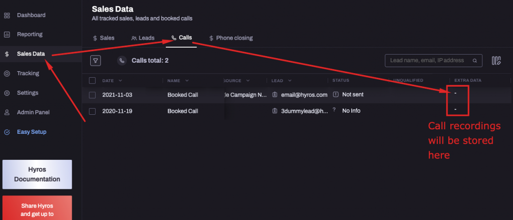 Hyros Direct Call Tracking | Hyros Documentation