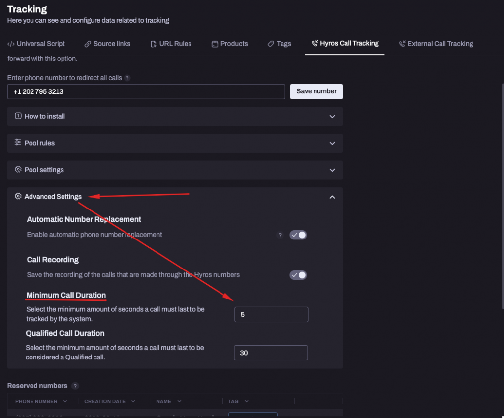 Hyros Direct Call Tracking | Hyros Documentation