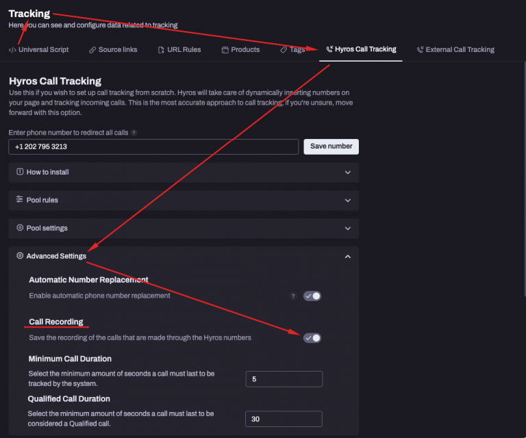 Hyros Direct Call Tracking | Hyros Documentation