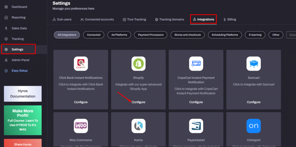 Shopify Integration | Hyros Documentation
