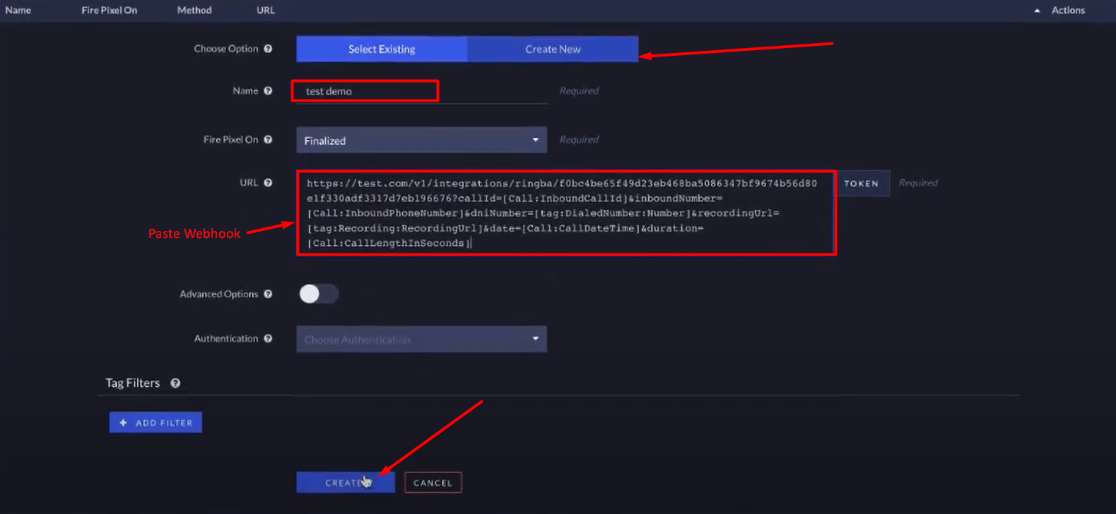 Ringba Integration | Hyros Documentation