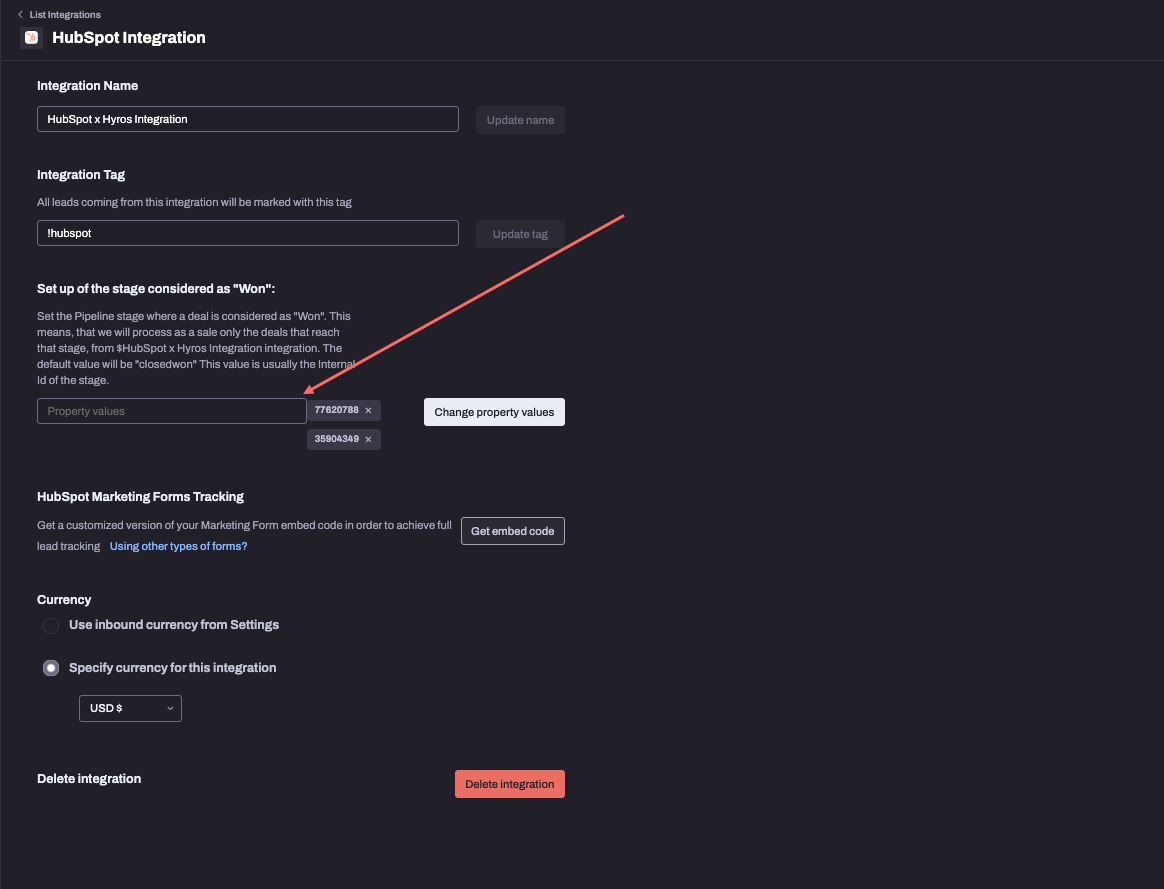 Tracking Hubspot sales | Hyros Documentation