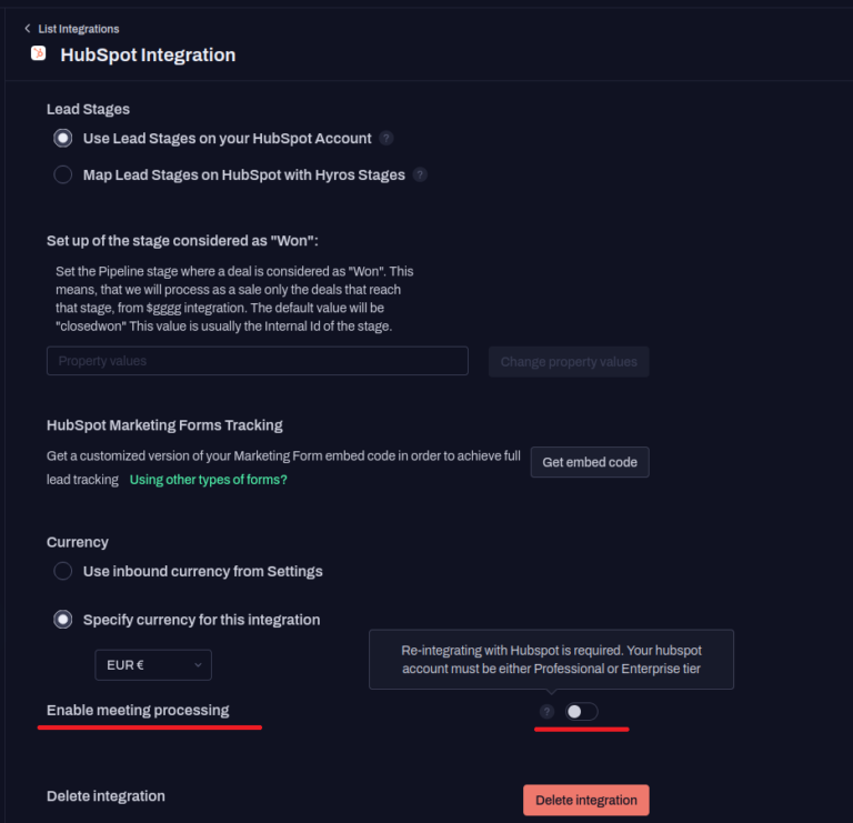 Tracking Hubspot Calls ( Meetings) | Hyros Documentation